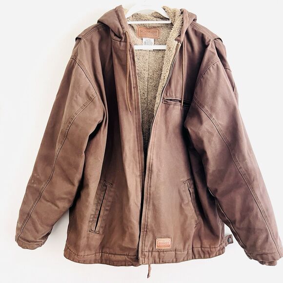 schmidt | Jackets & Coats | Schmidt Workwear Brown 0 Cotton Faux Sherpa ...